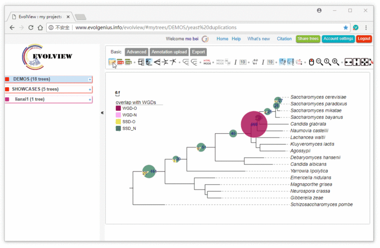 EvolView: 进化树+条形图：“组合图”的绘制 | Public Library of Bioinformatics